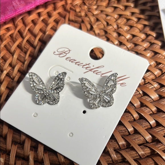 Jewelry | Silver Butterfly Earrings | Poshmark